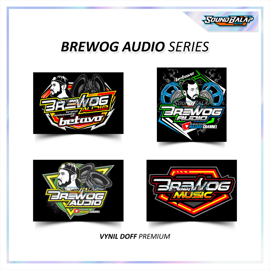 Jual Stiker Brewog Audio Unofficial Bijian Vynil Anti Air Doff Premium Sound Balap Blitar ...