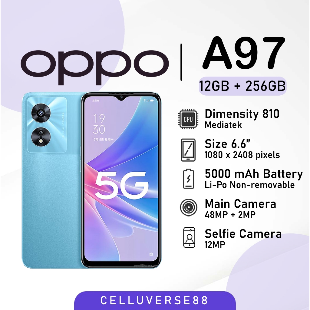 Jual HP OPPO A97 5G RAM 12/256GB NEW GARANSI 1TAHUN | Shopee Indonesia