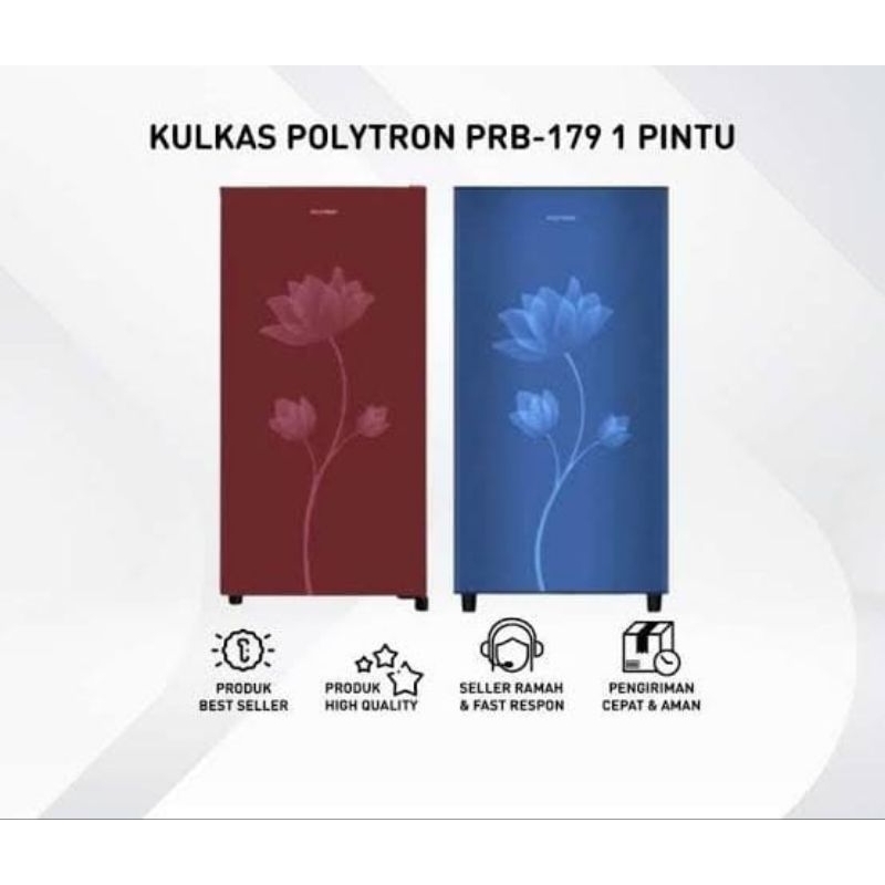 Jual Kulkas POLYTRON PRB-179/ PRB-177/ Kulkas 1 Pintu POLYTRON/ Garansi ...