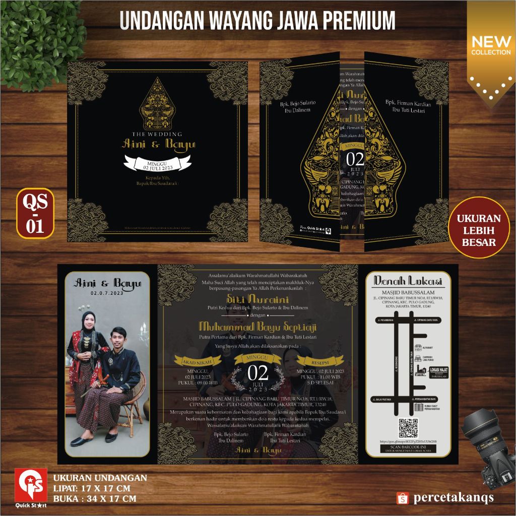 Jual Undangan Pernikahan Wayang Premium Custom Foto | Shopee Indonesia
