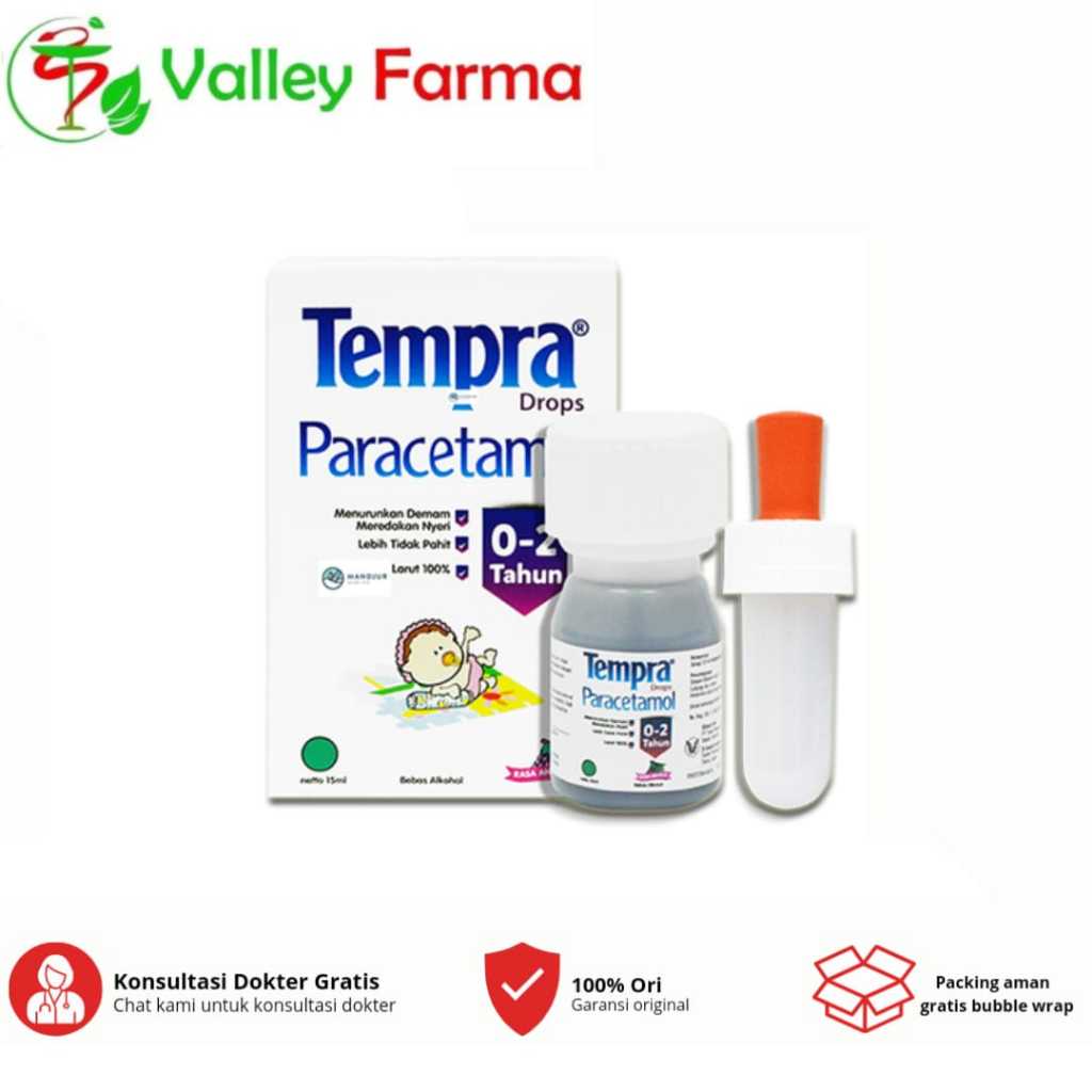 Jual Tempra Obat Demam Anak Drop/Sirup/Forte 60 ml 1 Botol | Shopee ...