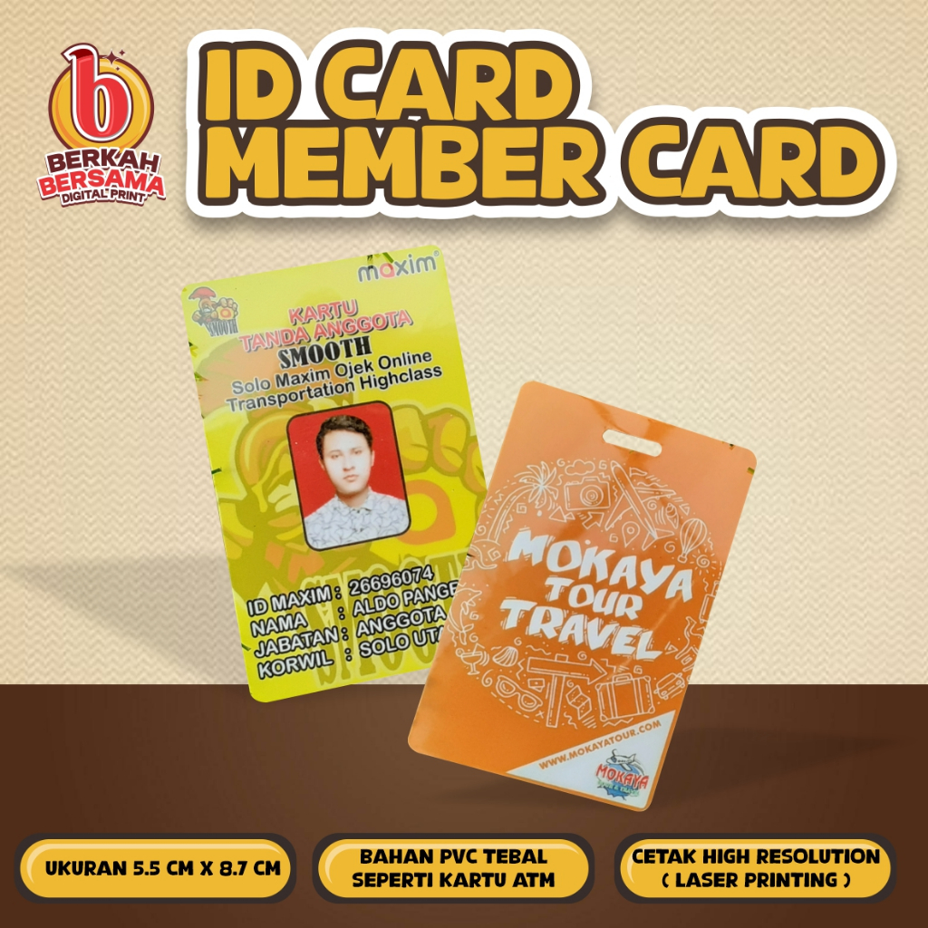 Jual CETAK ID CARD / CETAK MEMBER CARD / KARTU MEMBER / KARTU ID | Shopee Indonesia