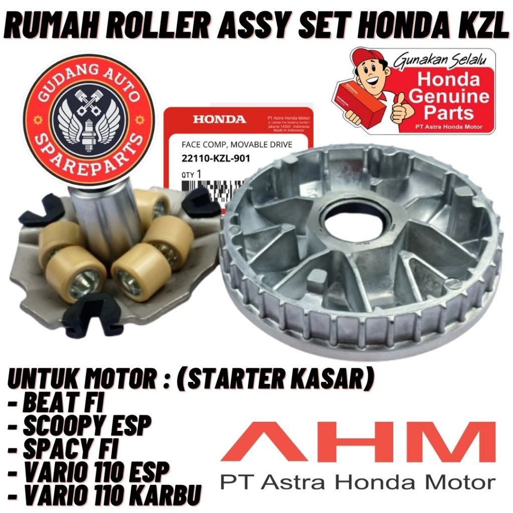 Jual Original AHM Rumah Roller Assy Set Honda Beat FI Starter Kasar ...