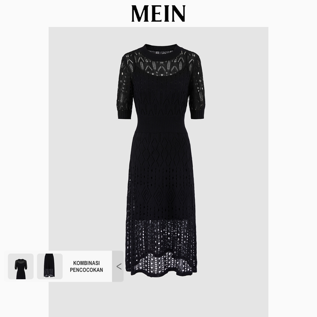 Jual [MEIN TF][NEW ARRIVAL] ELEGANT Gaun Midi Berwarna Hitam dengan ...