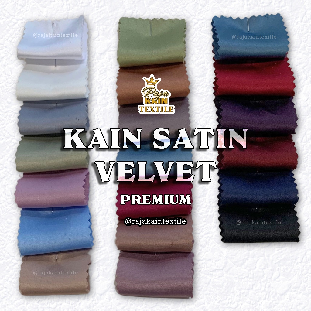 Jual Kain Satin Velvet PREMIUM Grade A Bahan Saten Bridesmaid Quality ...