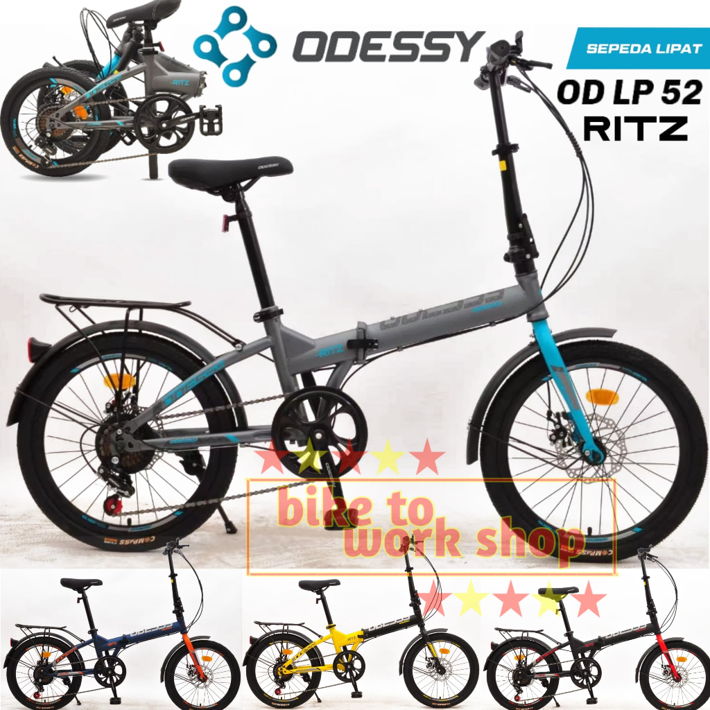 Jual SEPEDA LIPAT / FOLDING BIKE ODESSY RITZ 20" 62 7 SPEED | Shopee ...