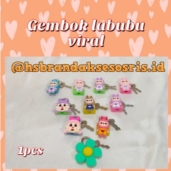 Jual GEMBOK LABUBU VIRAL / GEMBOK DIARY LABUBU LUCU / GEMBOK BABY CRY ...