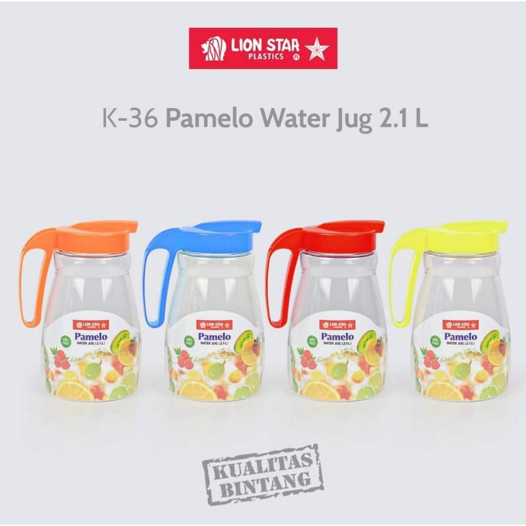 Jual ESKAN AIR PLASTIK/ TEKO AIR PLASTIK LION STAR PAMELO WATER JUG 2.1 LITER K-36 | Shopee ...