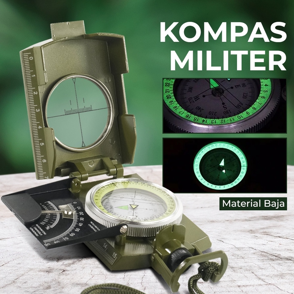 Jual KODE W2O Kompas Militer dengan Clinometer OMSEFXGR Green | Shopee ...