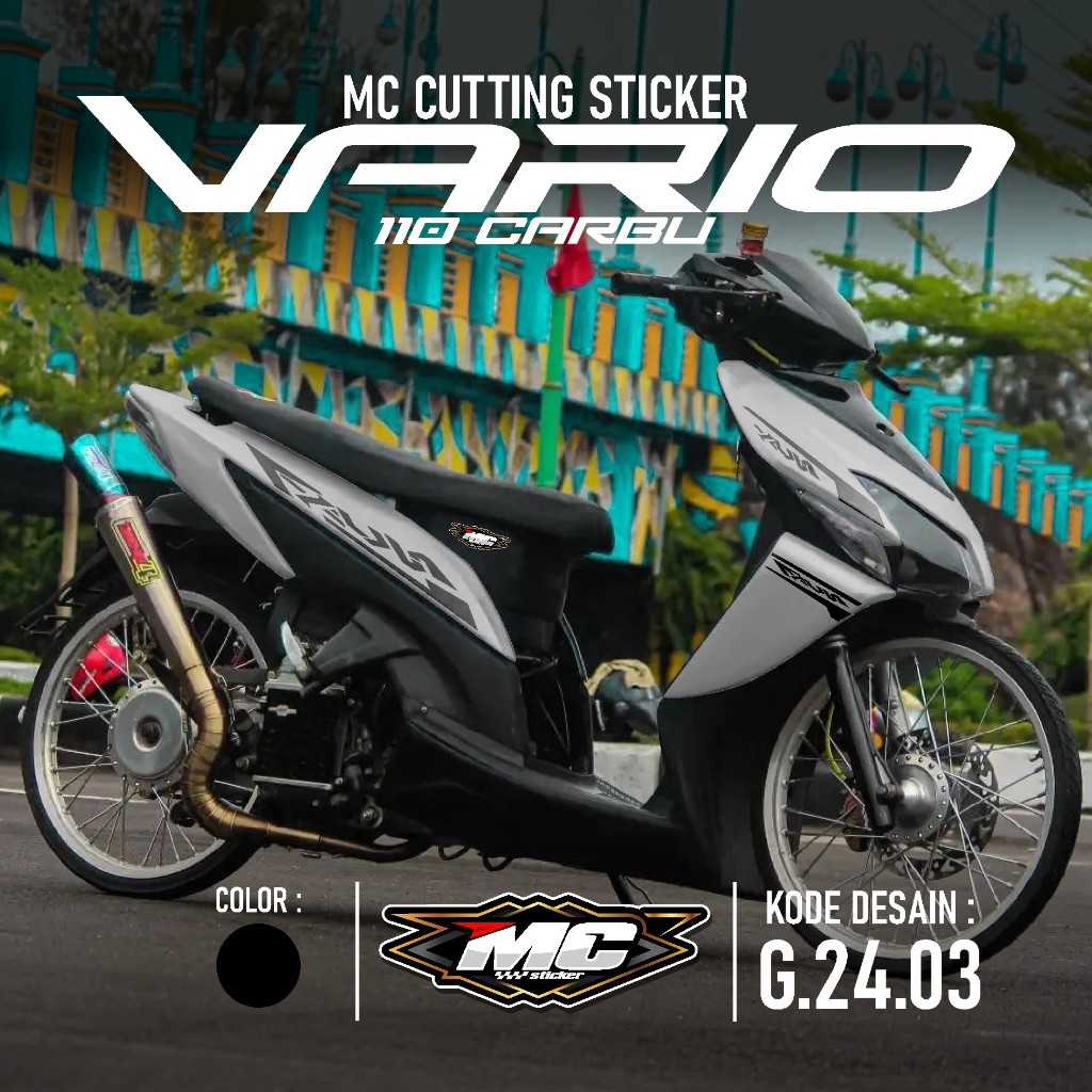 Jual Cutting Sticker Vario 110 Karbu - Aksesoris Motor Stiker Honda Vario 110 Old Vario Lama ...