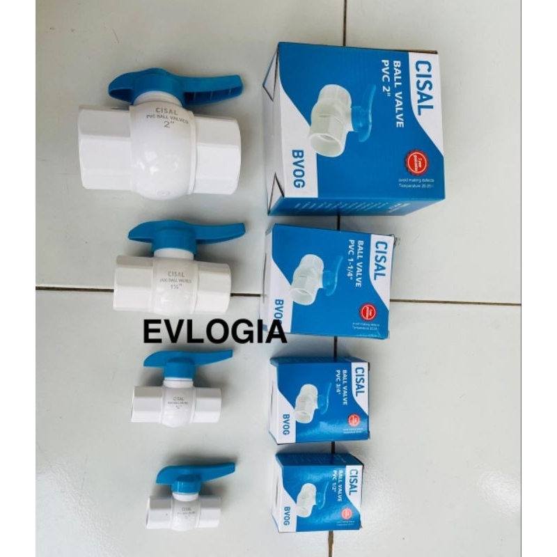 Jual Ball valve pvc 1/2" - 3/4" - 1" - 1.1/4" - 2" inch Cisal ...
