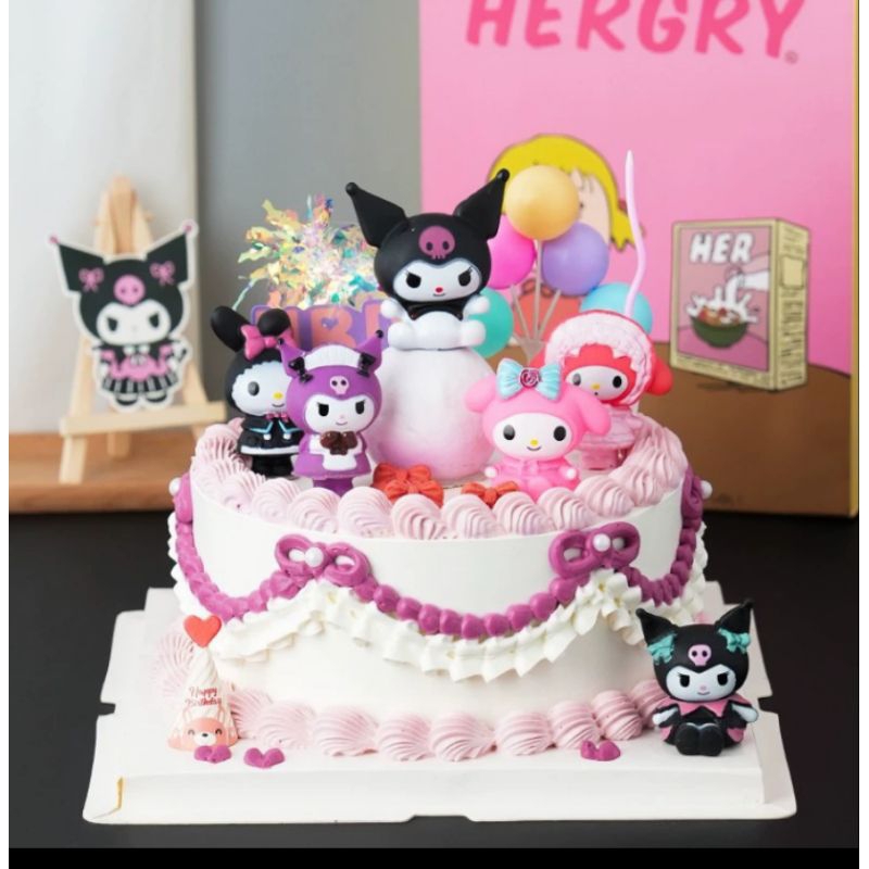 Jual Topper Cake Sanrio Cinamoroll Kuromi My Melody Topper Cake Kuromi ...