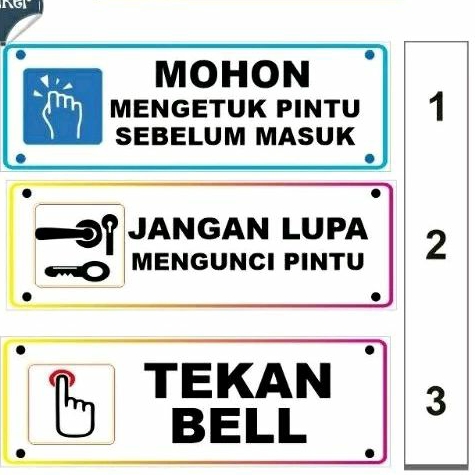 Jual Stiker mohon mengetuk pintu sebelum masuk ,jangan lupa mengunci ...
