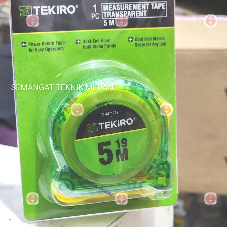 Jual 5M METERAN PLAT MEASURING TRANSPARAN TAPE 5 M METER 5Mtr x 19mm ...