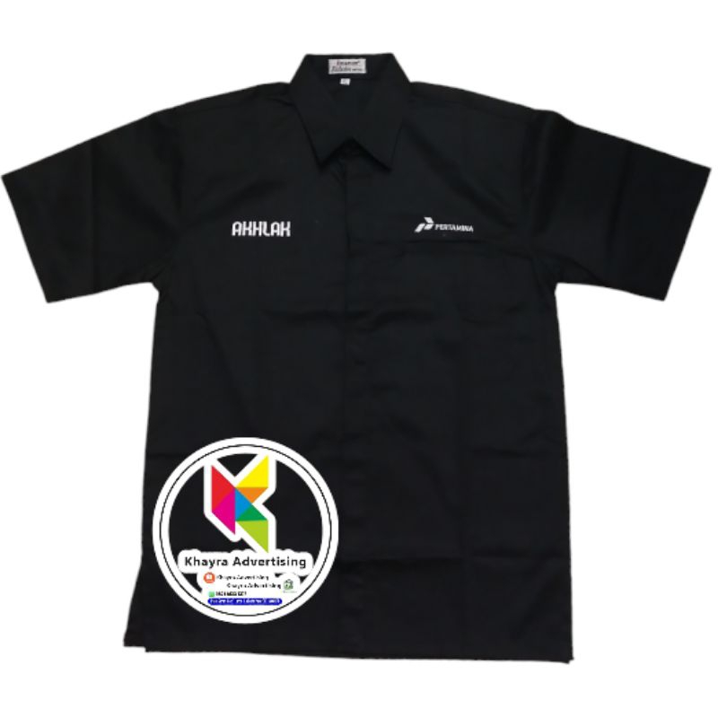 Jual kemeja akhlak pertamina seragam akhlak pertamina Baju akhlak ...