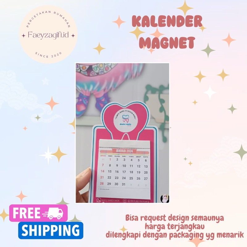 Jual Kalender Magnet 2026 / Kalender Murah / Kalender Custom 2026 ...