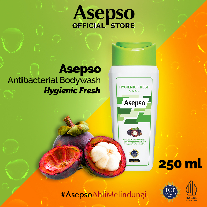 Jual ASEPSO Sabun Cair Body Wash Hygienic Fresh - 250 ml | Shopee Indonesia