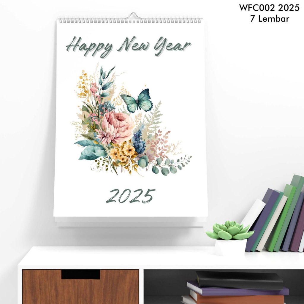 Jual Kalender Dinding aesthetic 2025 Motif Bunga Ukuran A3 Isi 7 lembar ...