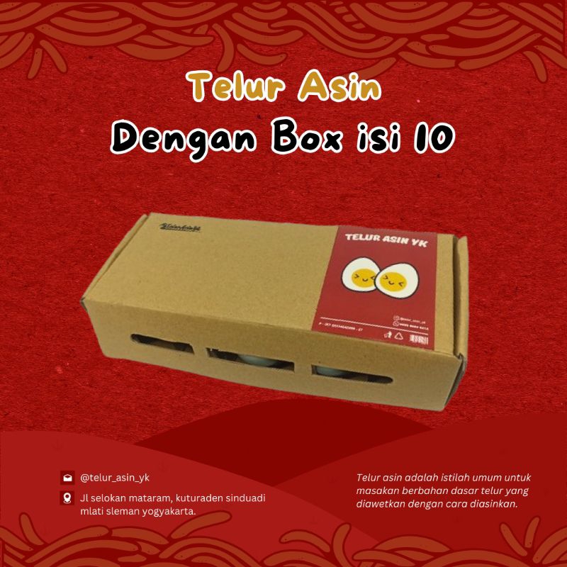 Jual Paket telur asin isi 10 dengan Box | Shopee Indonesia