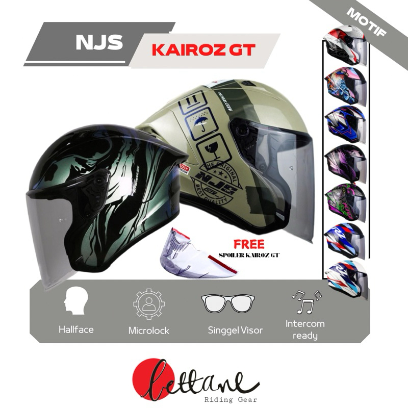 Jual HELM NJS KAIROZ GT MOTIF | Shopee Indonesia
