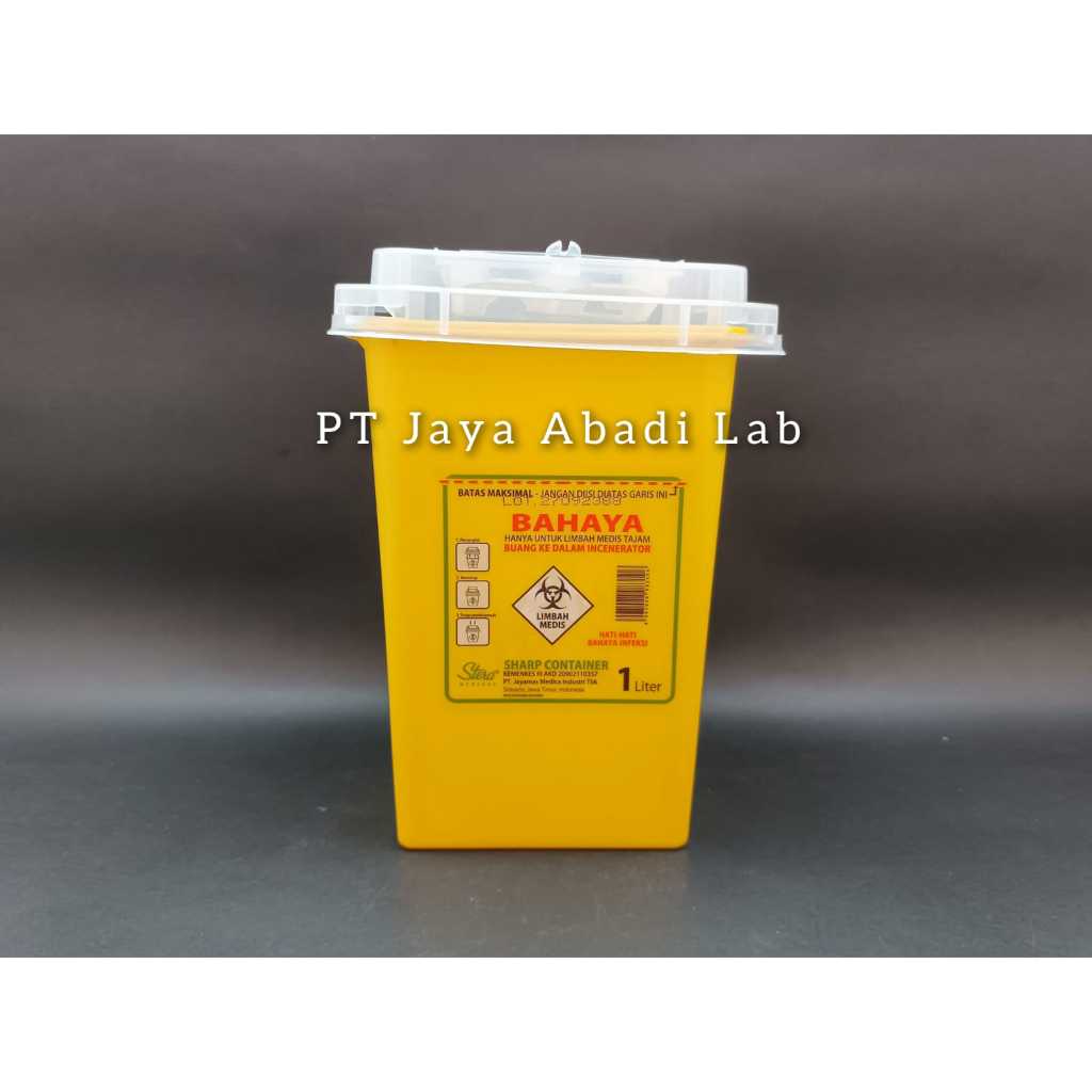 Jual safety box 1L sharp container plastik plastic 1 liter sampah medis ...
