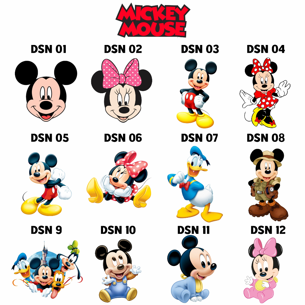 Jual STIKER MICKEY MOUSE STIKER SABLON SETRIKA DTF | Shopee Indonesia