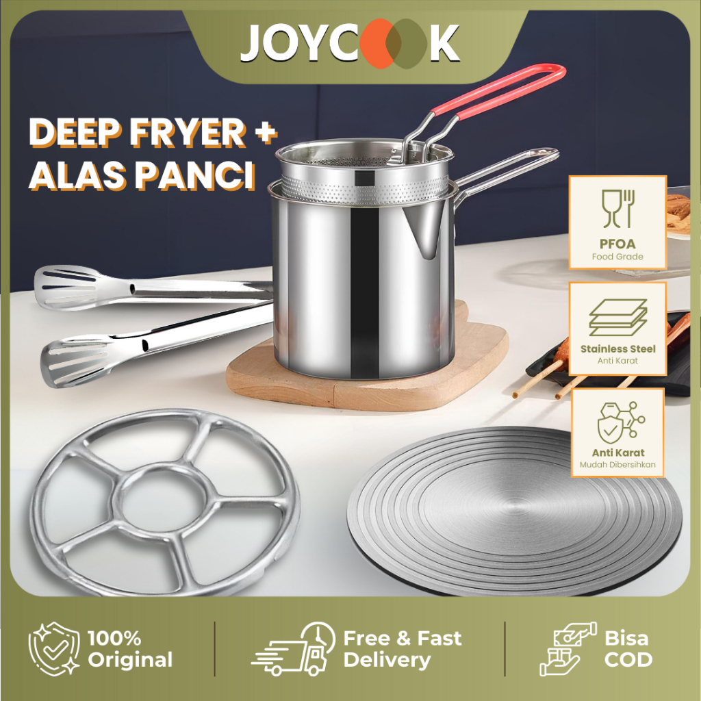 Jual JOYCOOK Bundling DeepFryer + Alas Kompor + Capitan Besi 3in1 ...
