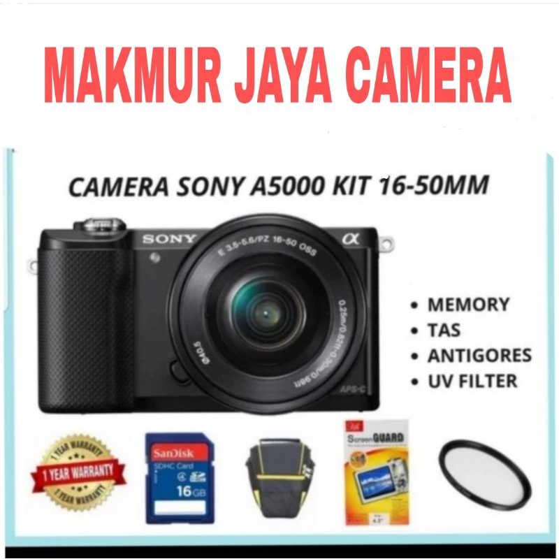 Jual SONY A5000 KIT 16-50MM | Shopee Indonesia