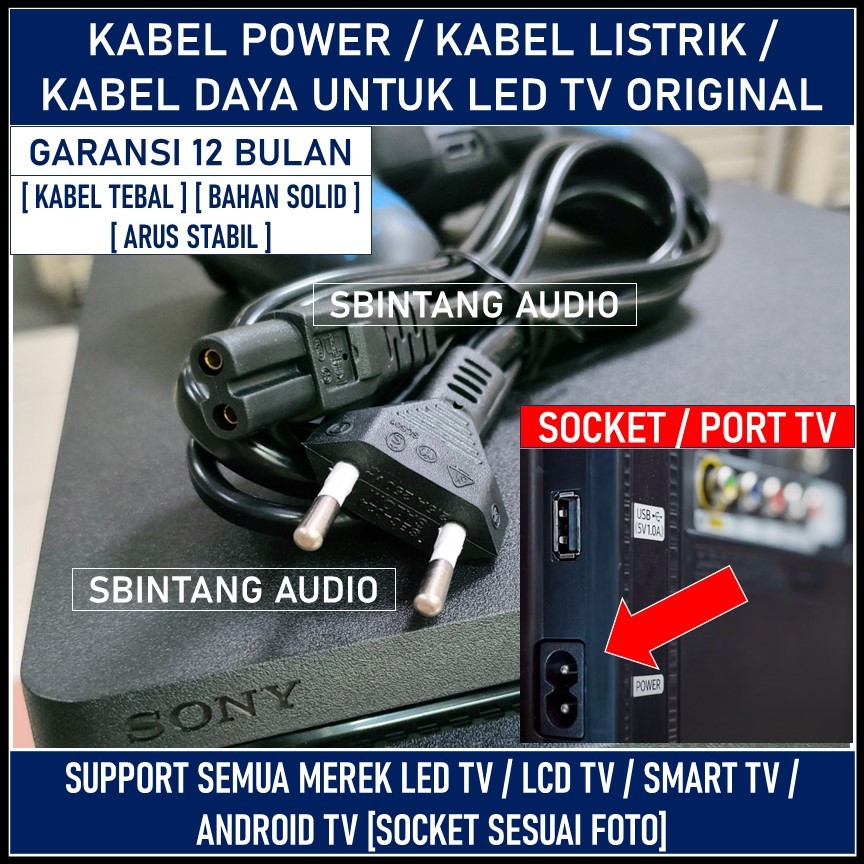 Jual Kabel power led tv samsung smart tv samsung baru | Shopee Indonesia