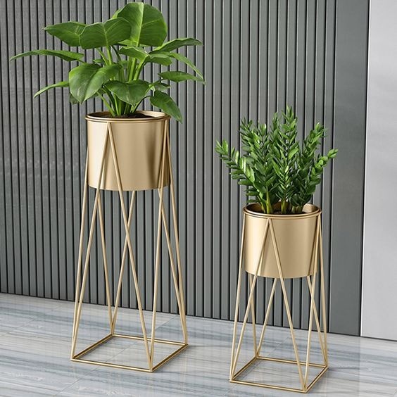 Jual Standing Pot 1 Paket (2pcs) & Free Pot - Wadah Pot Besi - Standing ...