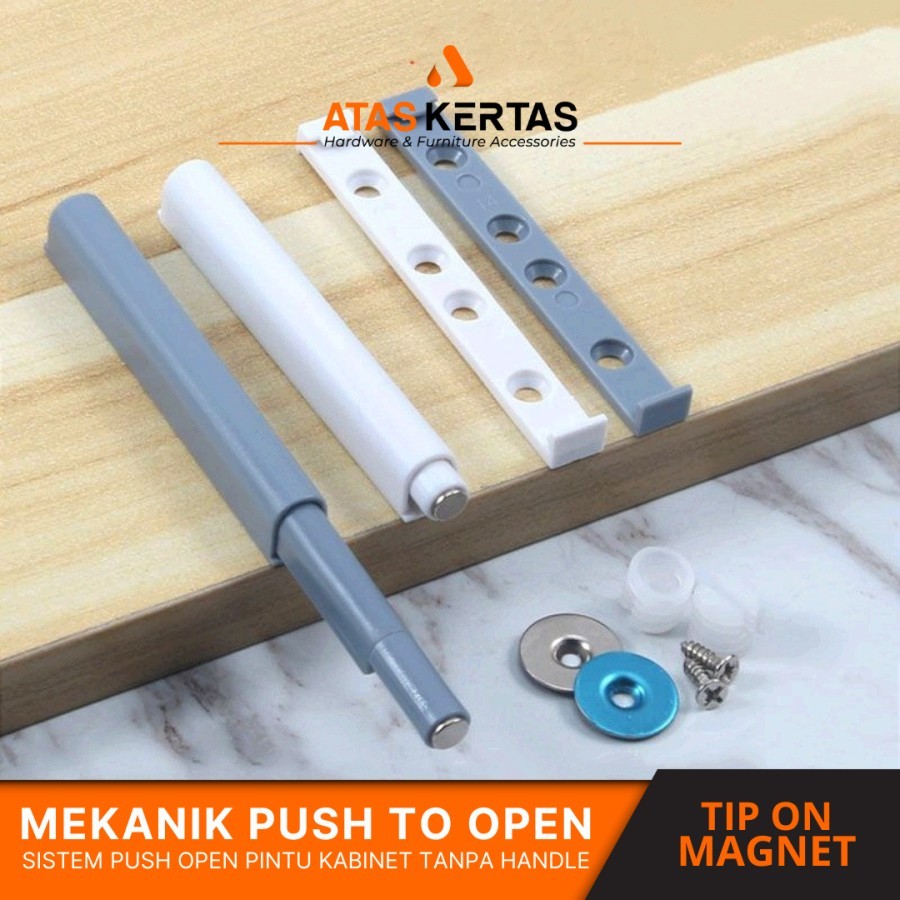 Jual Tip on Push to open magnet damper pintu kabinet Panjang | Shopee ...