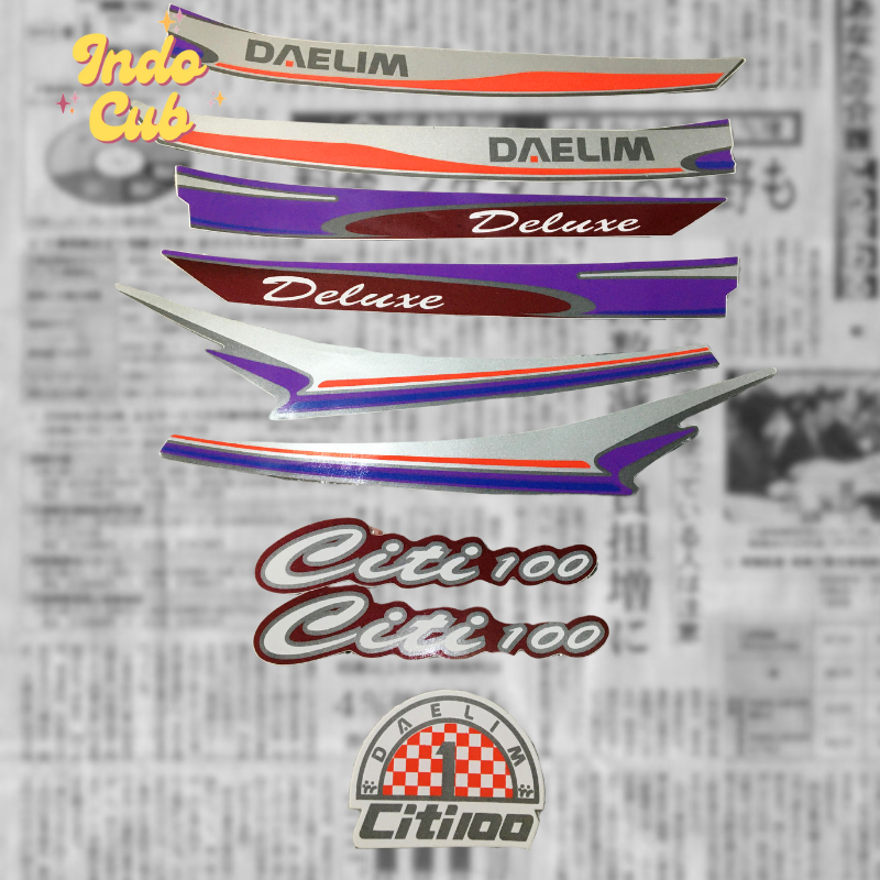 Jual Sticker Stripping Body Motor Daelim Citi 100 Import | Shopee Indonesia