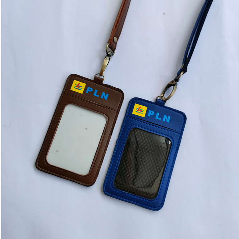 Jual Id Card Holder Kulit Name Tag Holder Kulit PLN | Shopee Indonesia