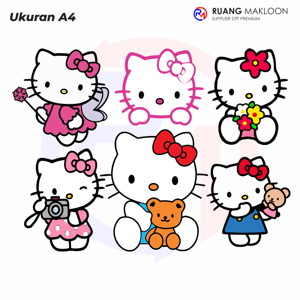 Jual Sablon Setrika Sablon DTF Satuan A4 Hello Kitty 01 - SIAP PRESS ...