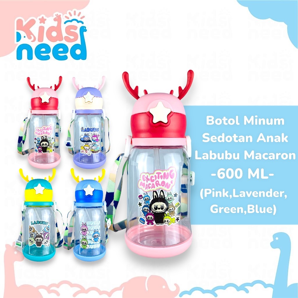 Jual Botol Minum Sedotan Anak Karakter LABUBU MACARON 600ML | Shopee Indonesia