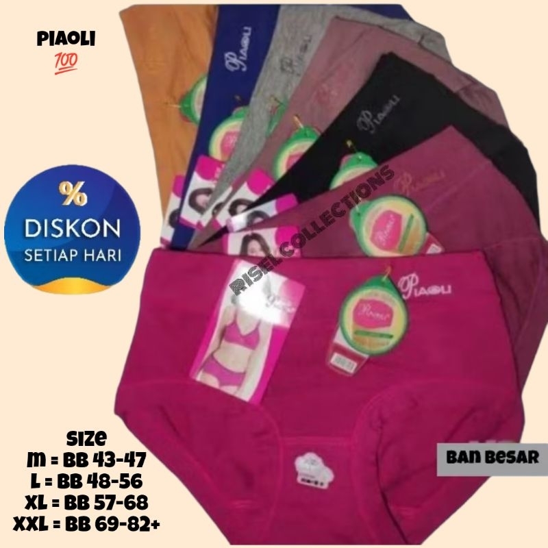 Jual Cd Celana Dalam Wanita Dewasa Jumbo Lusinan Ban Besar Merk Piaoli Original Premium 6 Pcs ...