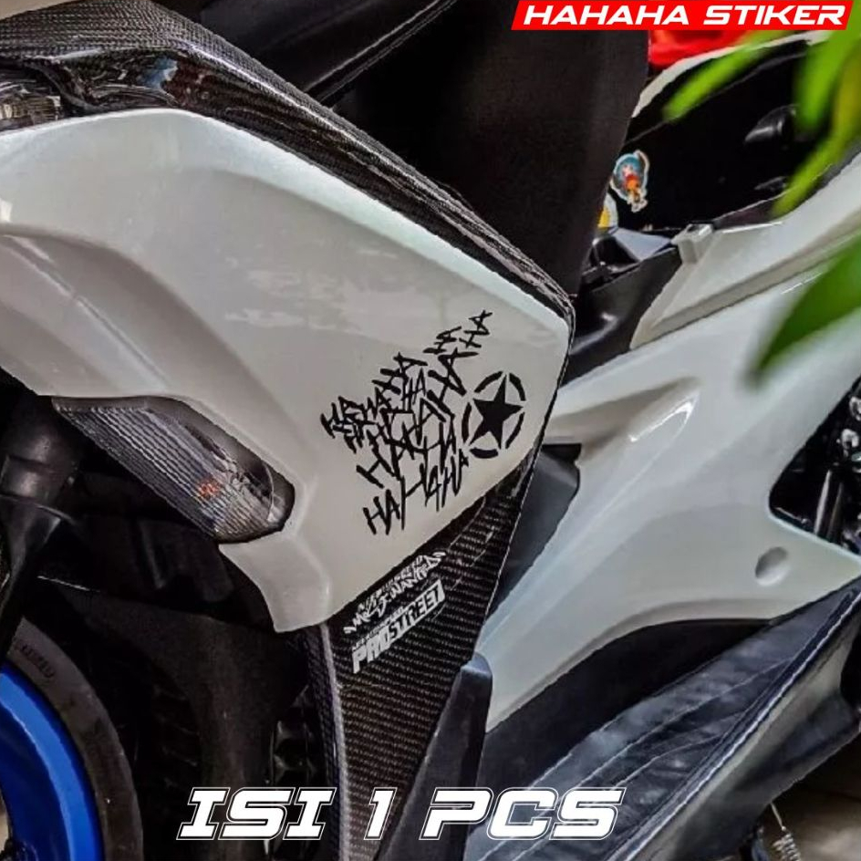 Jual Sticker Cutting Hahaha Joker Viral Aksesoris Helm Motor Mobil ...