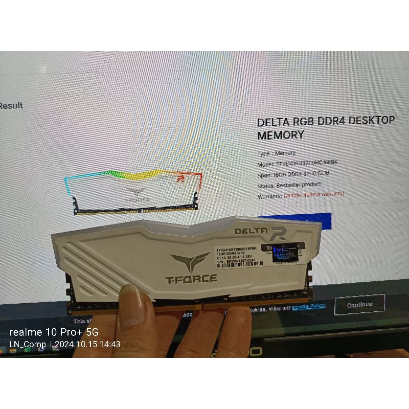 Jual Ram TeamElite Delta Force RGB 32Gb 16*2 3200Mhz Memory | Shopee ...