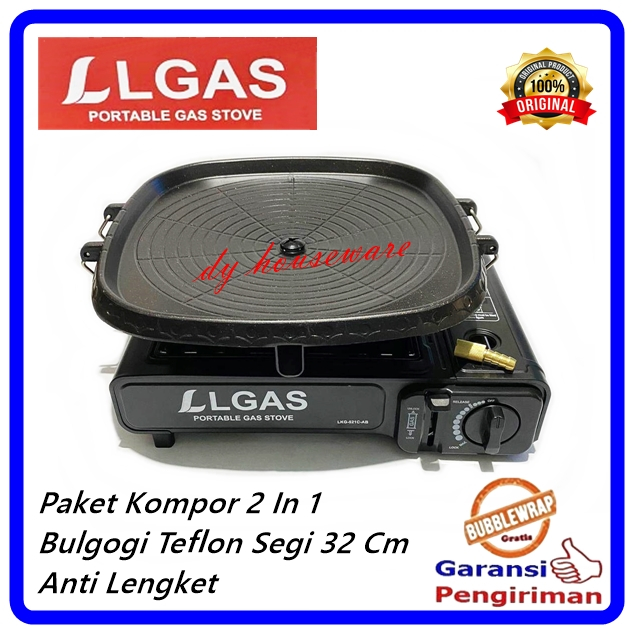 Jual Paket Barbeque / BBQ Set Kompor Portable 2 In 1 LGas Free Koper ...