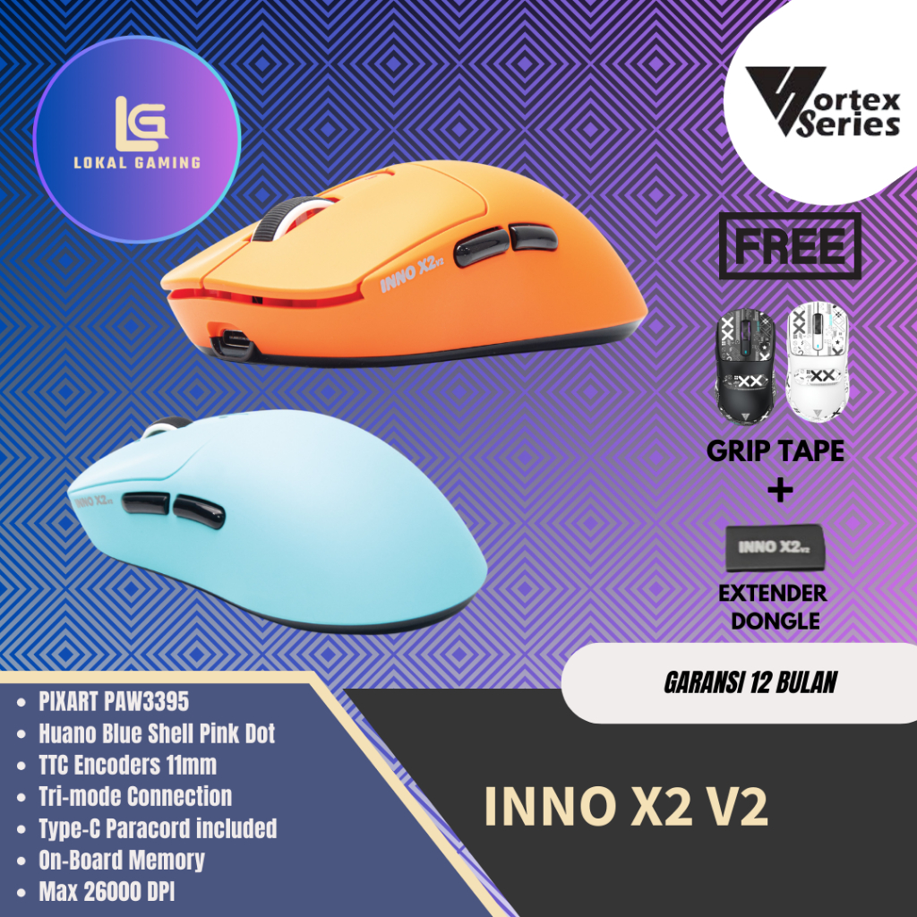 Jual VortexSeries Vortex Inno X2 V2 Wireless Gaming Mouse Ultra ...