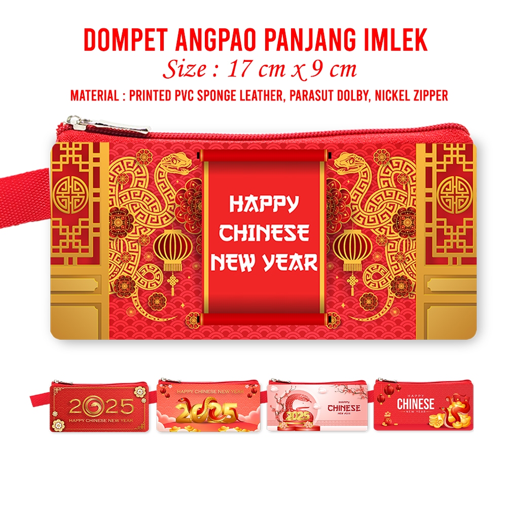 Jual Dompet Angpao Imlek Panjang Tahun Baru Ular Tahun 2025 Snake Imlek Ular Chinese New Year ...