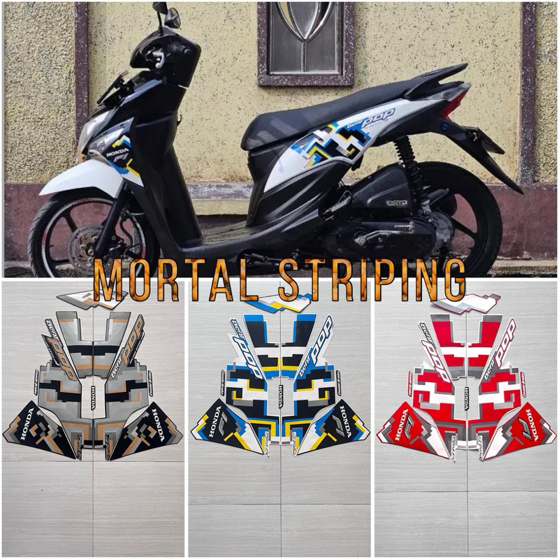 Jual STIKER STIRIPING LIS BODY HONDA BEAT POP 2016 2017 STANDAR ...