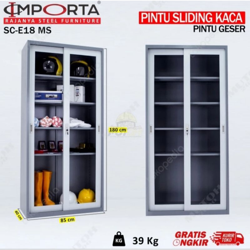 Jual Lemari Arsip Lemari Besi Filling Cabinet Pintu Sliding Kaca Geser ...