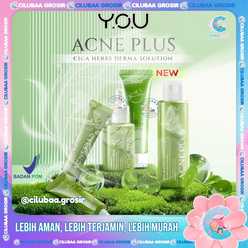 Jual YOU Acne Plus Cica Herbs Derma Solution || ACNEPLUS Toner Spot ...