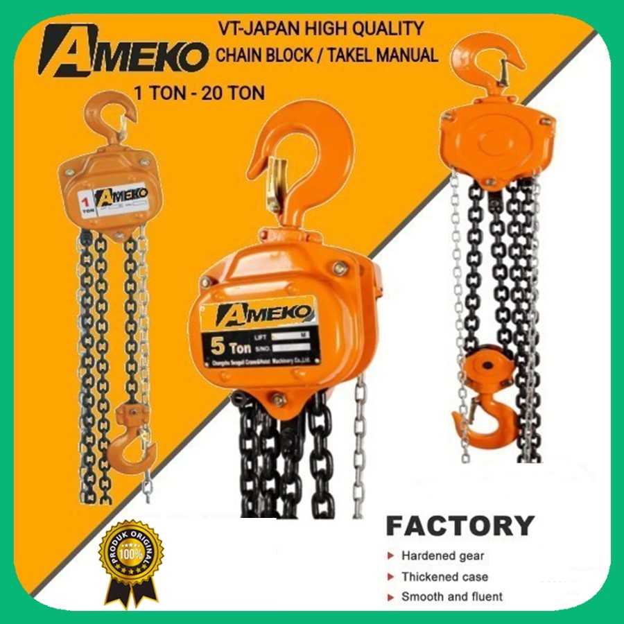 Jual Chain block / Takel 1 Ton x 6 Meter Ameko High Quality VT Jepang ...
