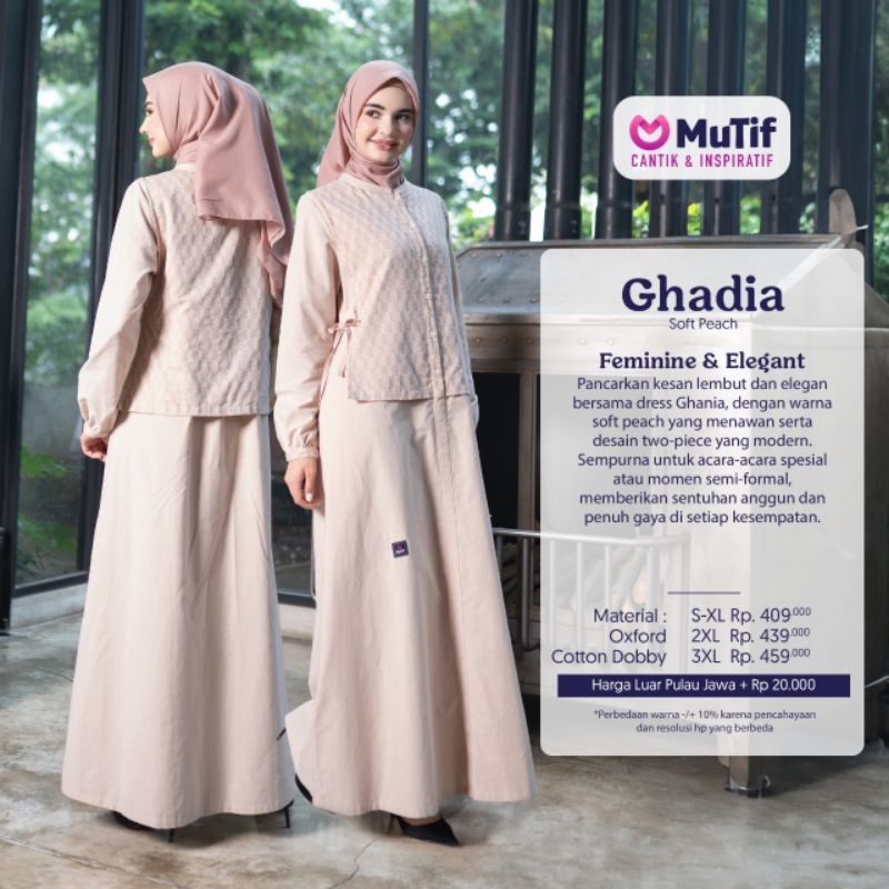 Jual MUTIF COUPLE TERBARU GHADIA GHANI SOFT PEACH COTTON DOBBY-OXFORD ...