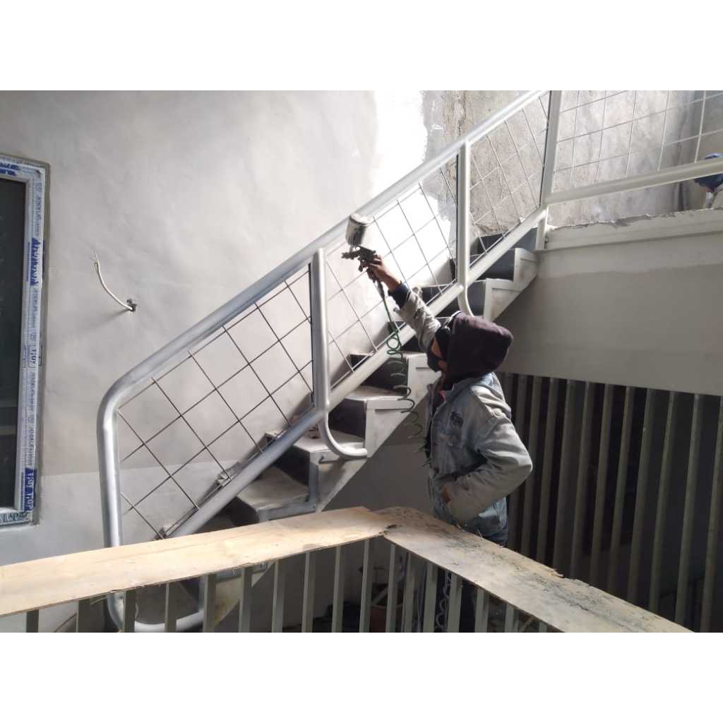Jual railing tangga wiremesh rangka besi pipa | Shopee Indonesia
