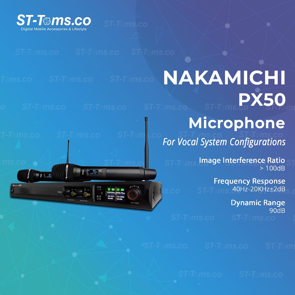 Jual Nakamichi PX50 / PX 50 Mic Wireless Karaoke Handheld 2 Channel | Shopee Indonesia