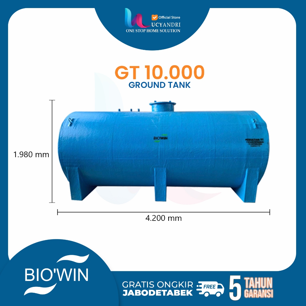 Jual Tangki Air Tanam 10000 L Tandon Toren Tanki Pendam GT 10 Ground ...