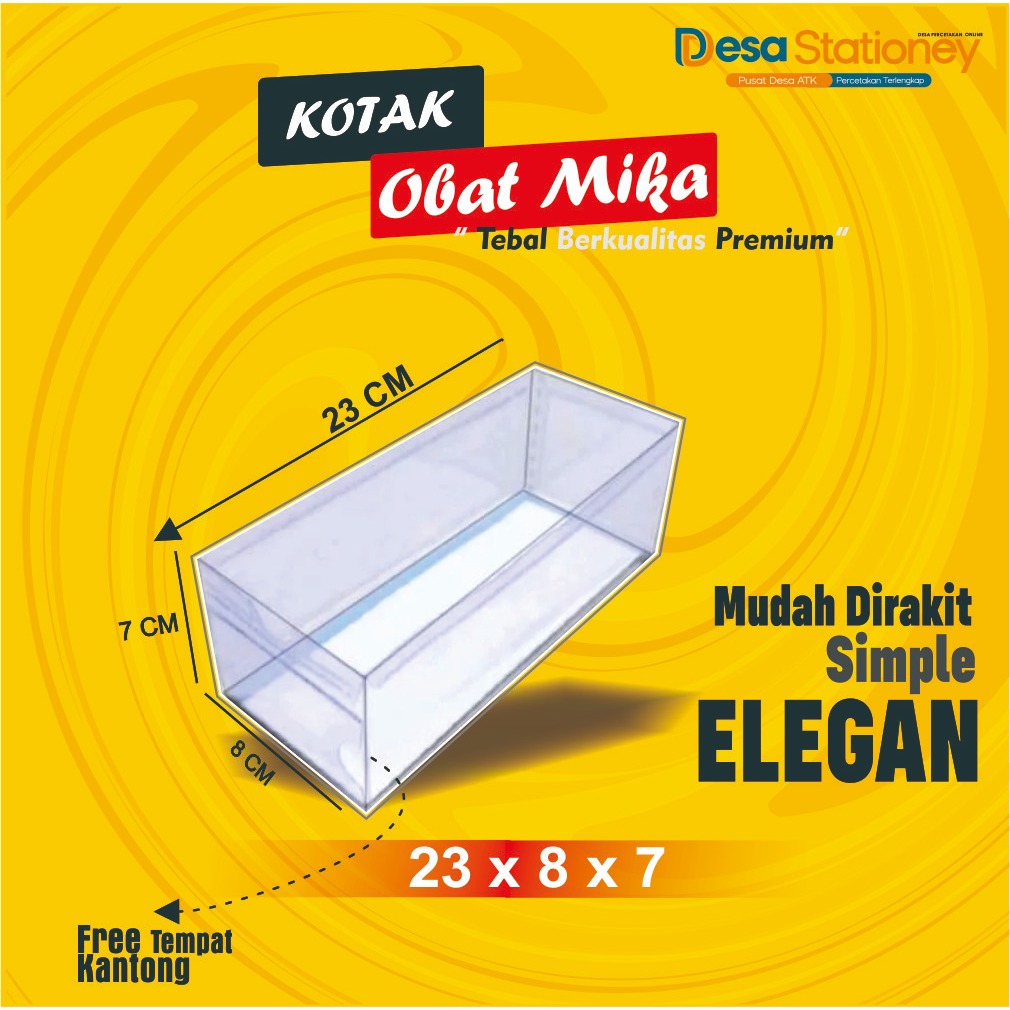 Jual Kotak Obat-obatan Dan Mika Plastik Apotek Ukuran 23x8x7 Tempat ...